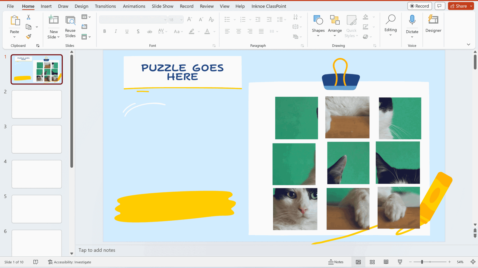 Interactive PowerPoint Puzzle Template And 5-Step Tutorial | ClassPoint