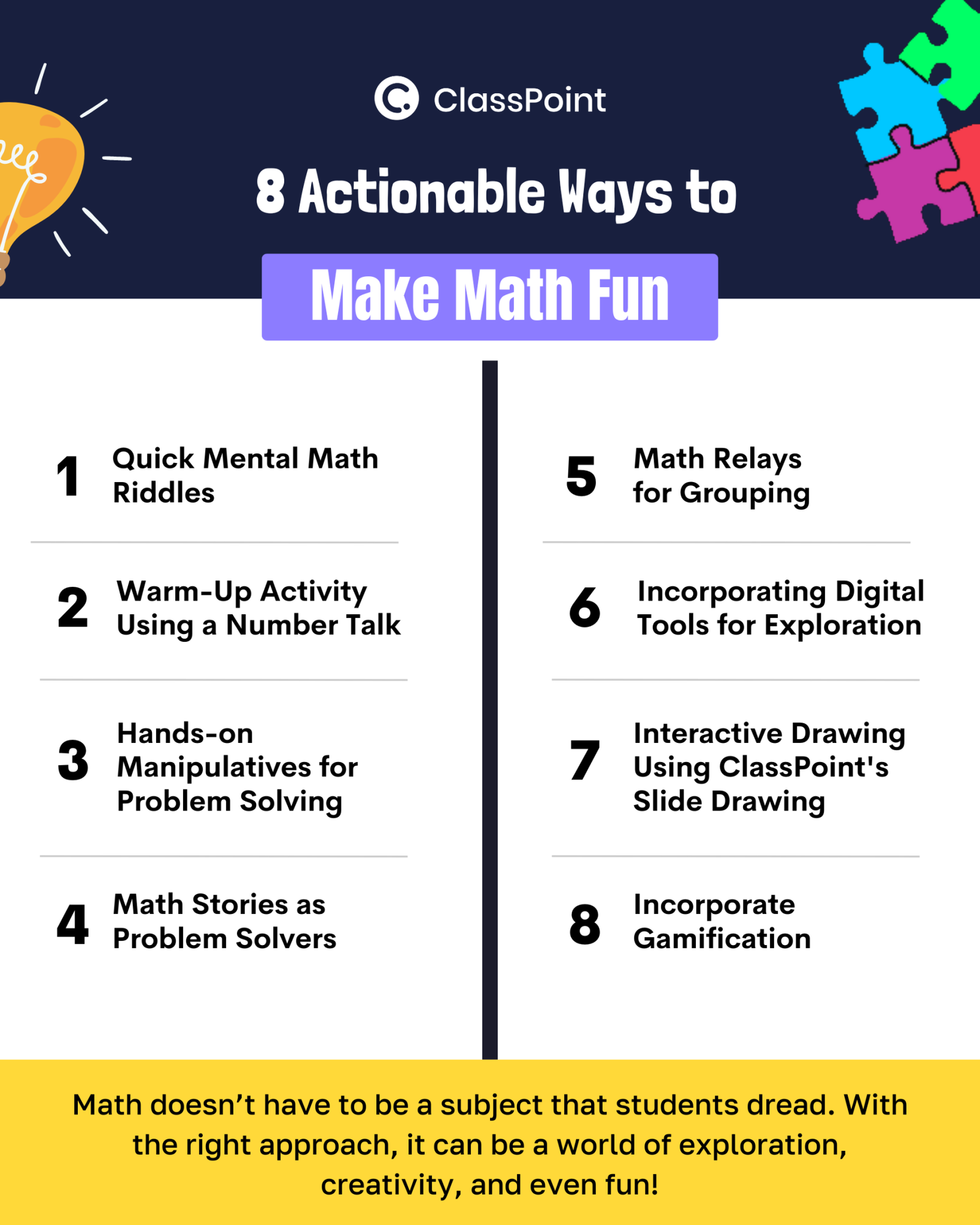 Math Is Fun! Rethink Math Teaching With 8 Non-Boring Ways | ClassPoint