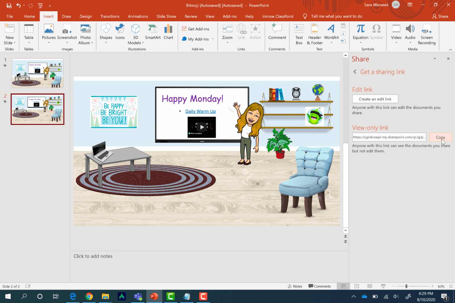 How To Create And Use An Interactive Bitmoji Classroom In PowerPoint ...