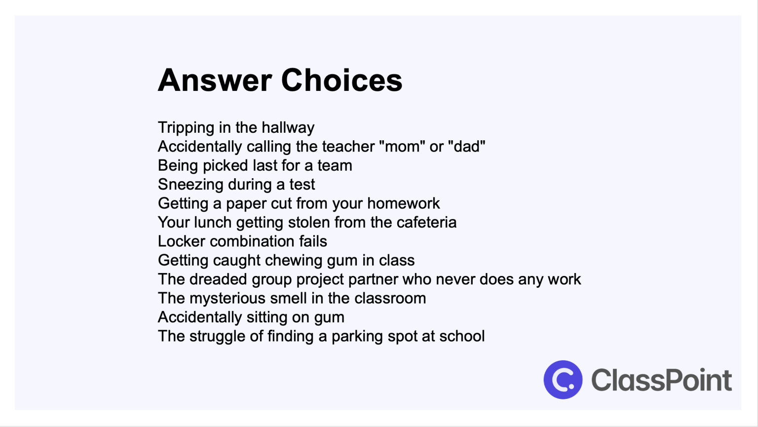 101 Classroom-Friendly Cards Against Humanity Questions | ClassPoint