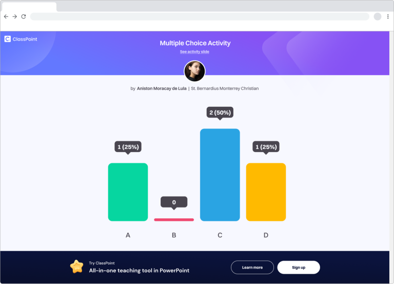 ClassPoint Share Activity: Share Student Submissions Anywhere | ClassPoint