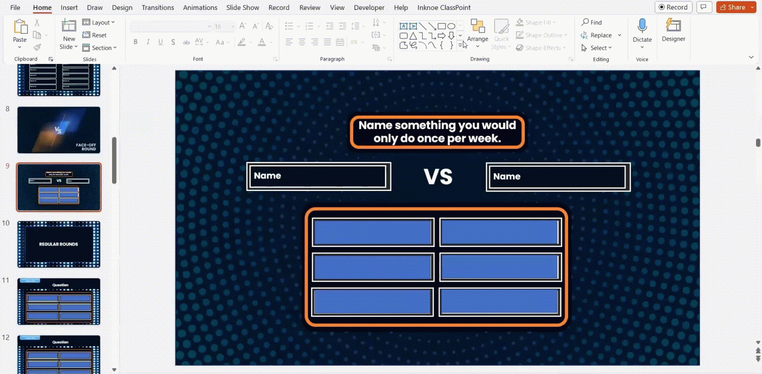Family Feud PowerPoint Template And Step-by-Step Tutorial | ClassPoint