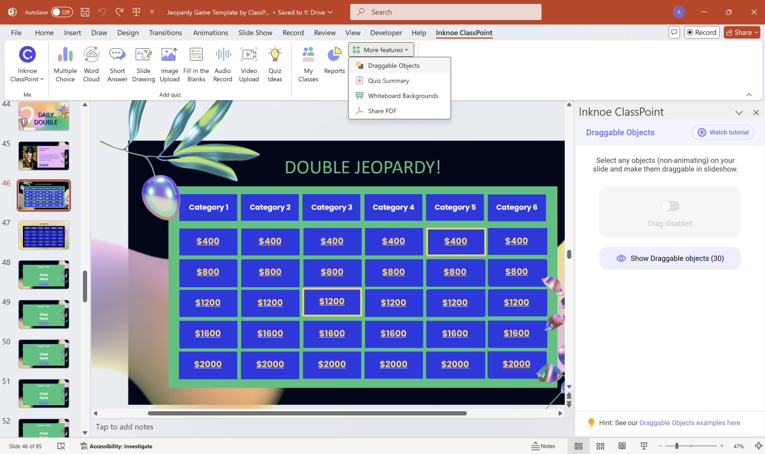 How To Make A Jeopardy Game On Powerpoint Playable Template Classpoint Blog Classpoint