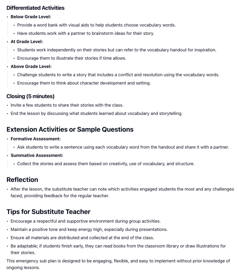 Your 10-Point Checklist For Emergency Sub Plans (Templates Included ...