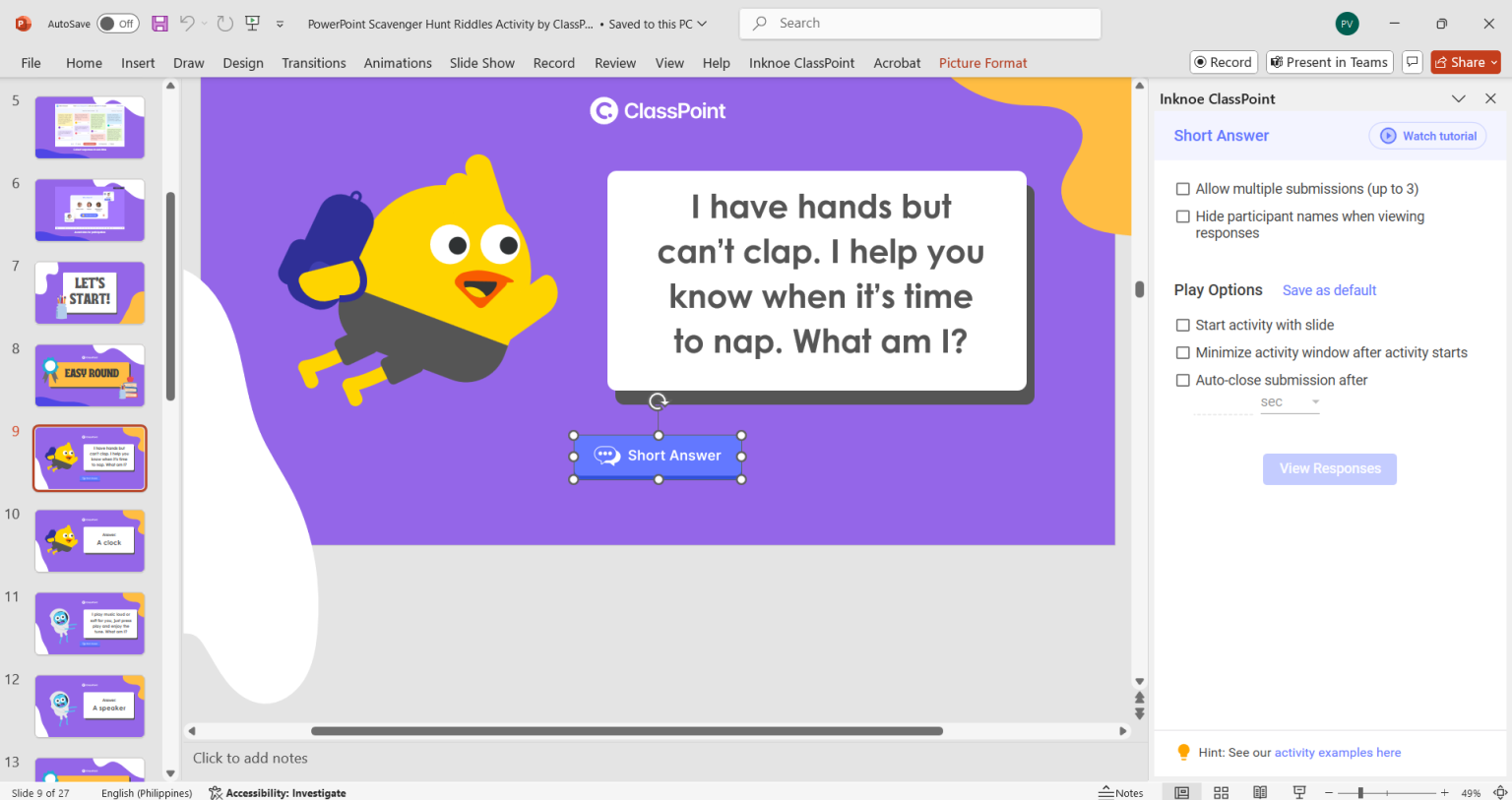 50+ Fun Scavenger Hunt Riddles For Classroom Learning | ClassPoint