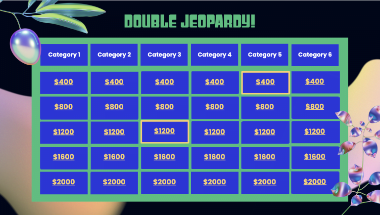 How To Make A Jeopardy Game On PowerPoint (Playable Template ...