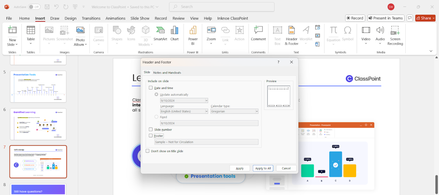 2 Easy Ways To Add A Watermark For PowerPoint (Tutorial) | ClassPoint