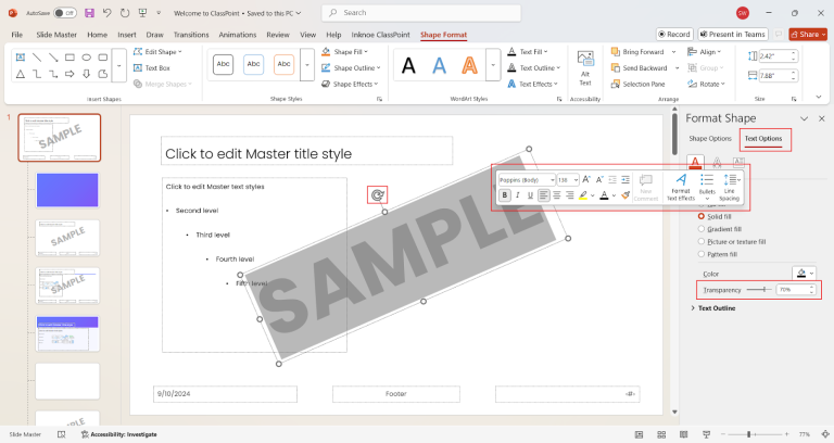 2 Easy Ways To Add A Watermark For PowerPoint (Tutorial) | ClassPoint